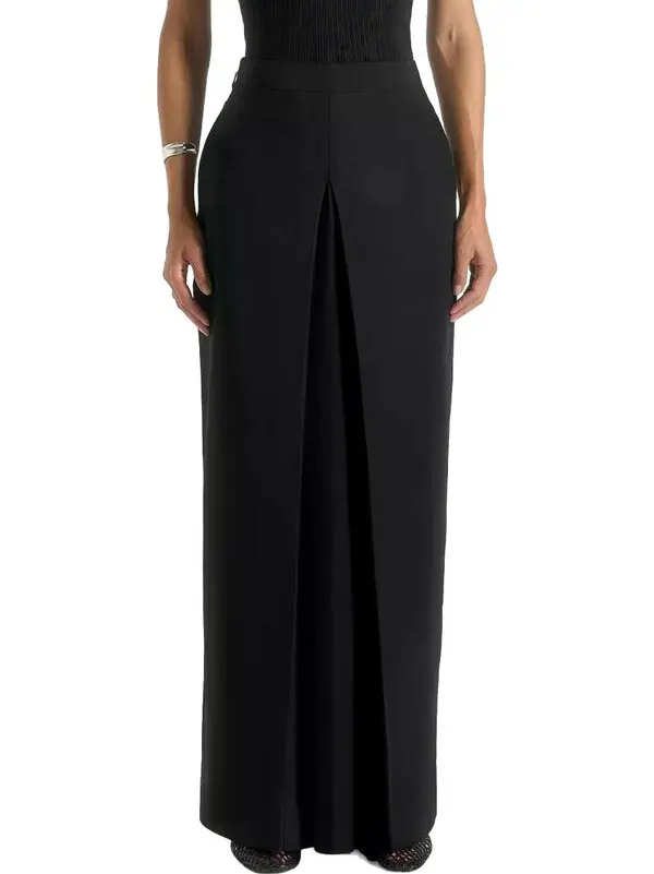 Manière De Voir Regine Box-pleat Maxi Skirt - Black