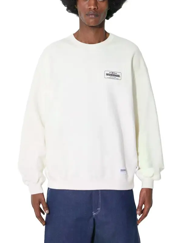 NEIGHBORHOOD Logo Patch Sweatshirt - White