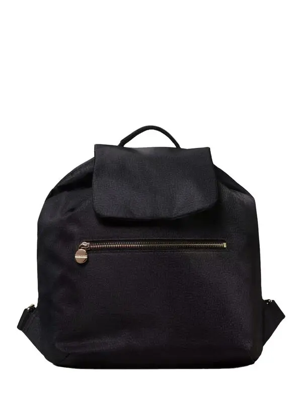 Borbonese Flap Zip Rucksack - Black