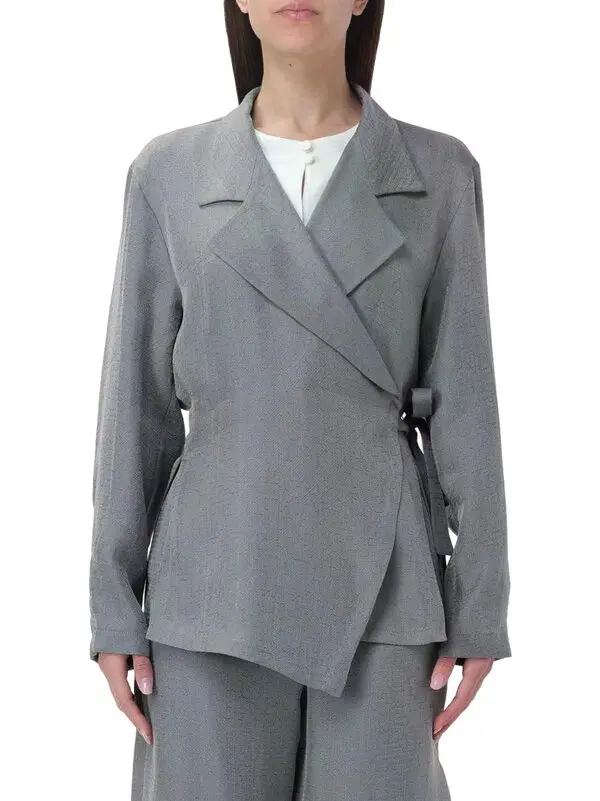 Giorgio Armani Tied-waist Jacket - Grey