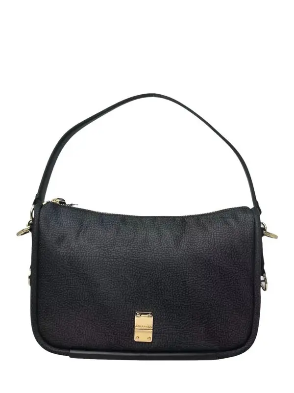 Borbonese Textured Shouder Bag - Black