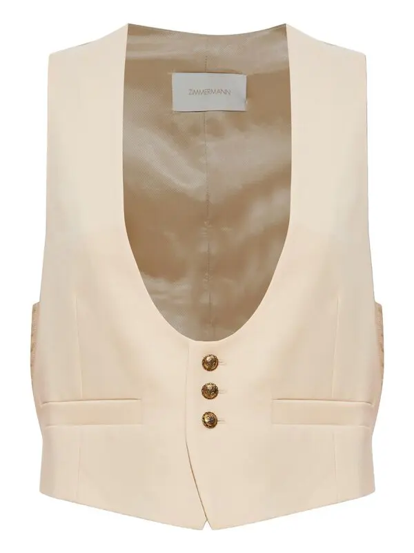 Zimmermann Wool Vest - Cream