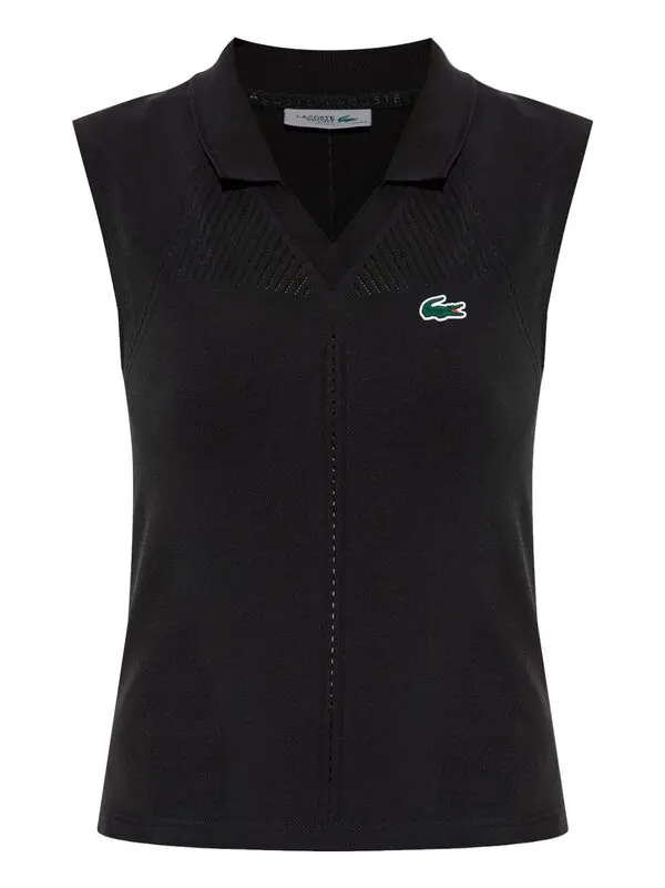 Lacoste Sleeveless Polo Shirt - Black