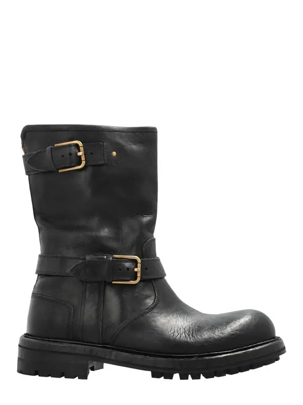 Dolce & Gabbana Leather Boots - Black