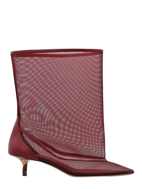 Jacquemus Tourni’ Heeled Ankle Boots - Burgundy