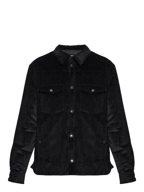 Dolce & Gabbana Insulated Corduroy Shirt Jacket - Black