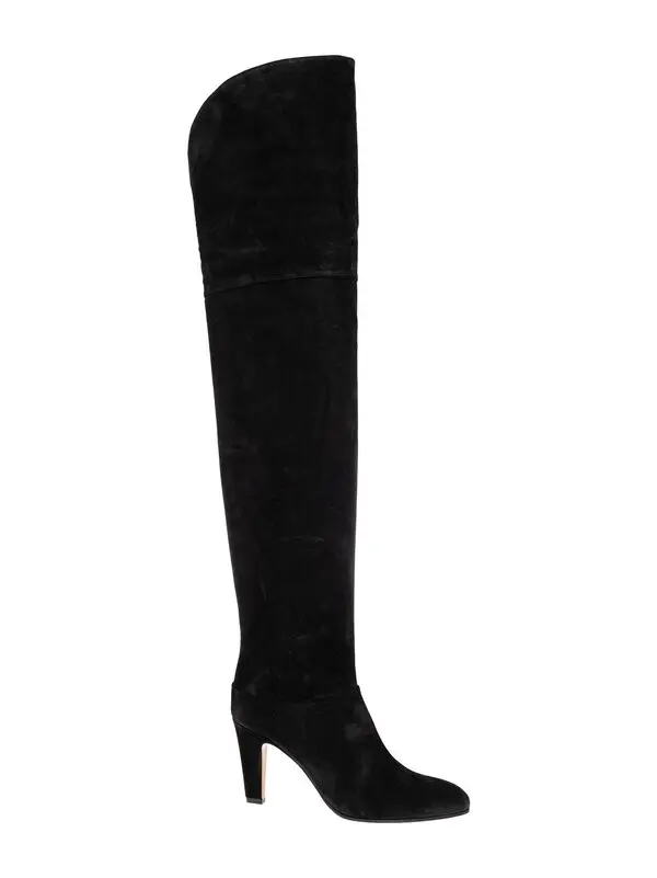 Chloé Leather Heeled Over-the-knee Boots - Black