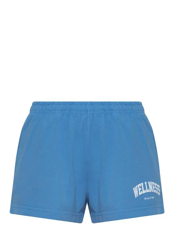 SPORTY & RICH Wellness Ivy Crewneck Shorts - Blue