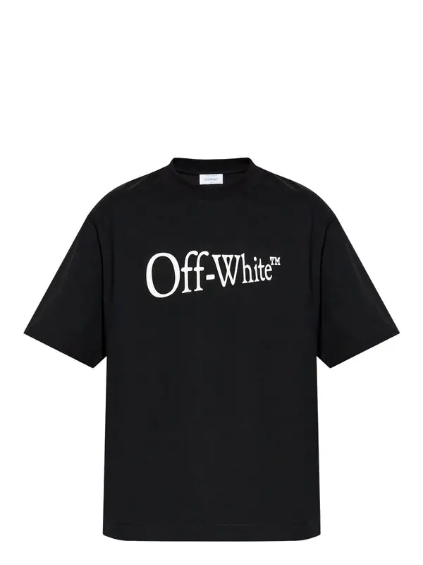 Off-White T-shirt With Logo - Black