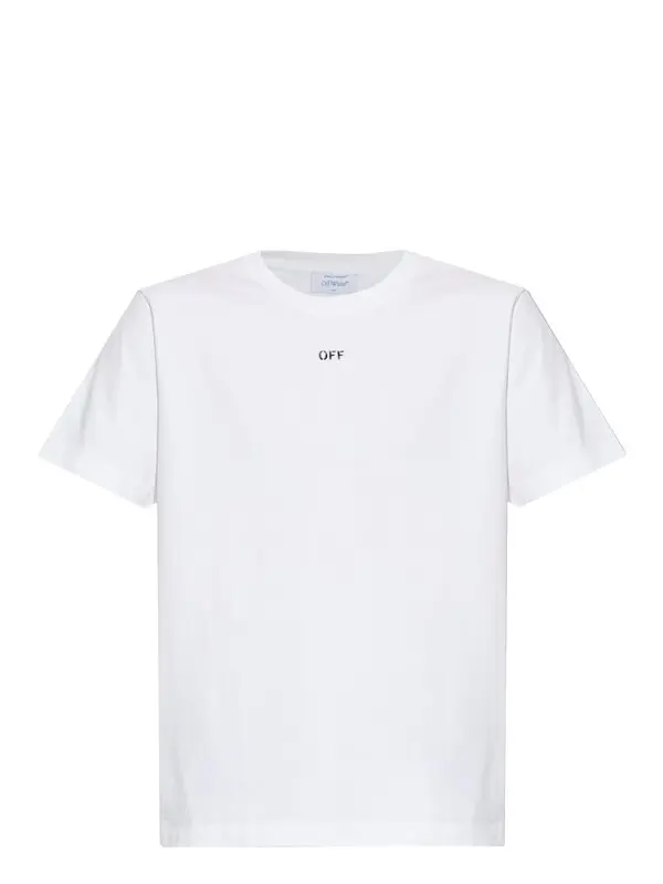 Off-White T-shirt With Logo - White