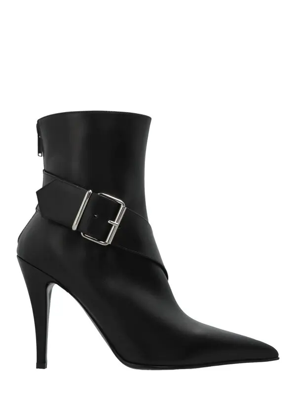 Alexander McQueen Heron Heeled Ankle Boots - Black
