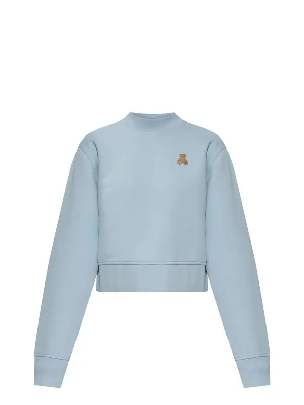 Palm Angels Sweatshirt With Teddy Bear Motif - Light Blue