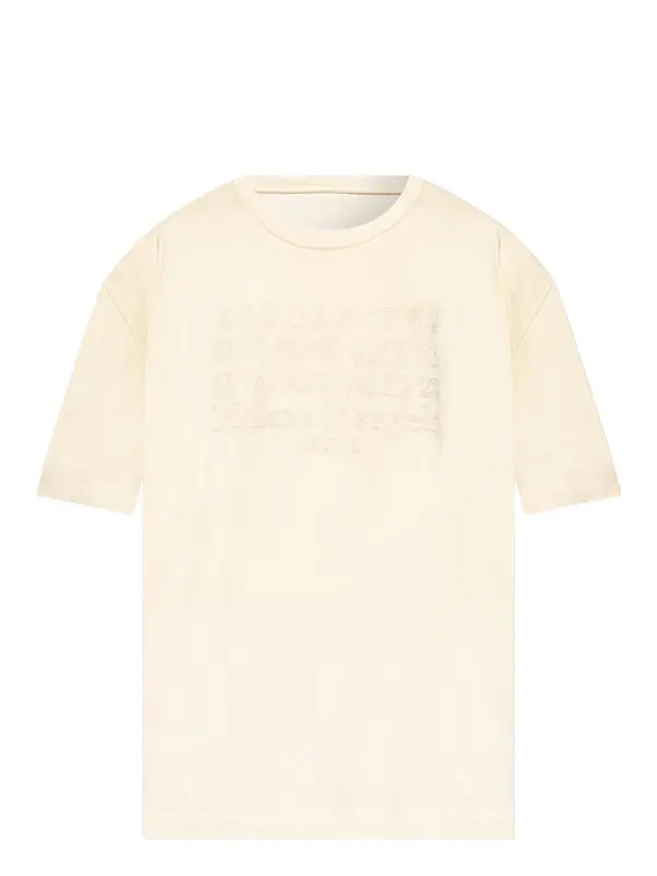 MAISON MARGIELA T-shirt With Logo - Cream