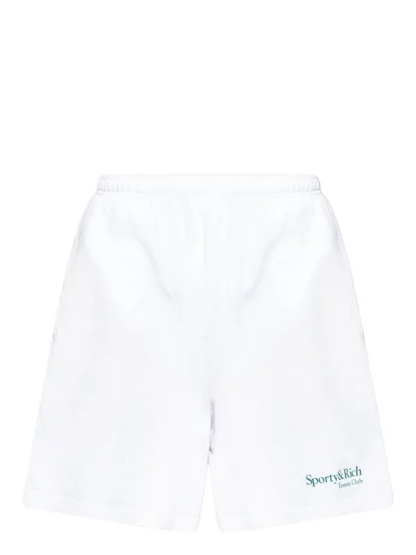 SPORTY & RICH Tennis Club Shorts - White