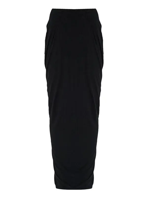 ENTIRE STUDIOS Maxi Length Draped Skirt - Black