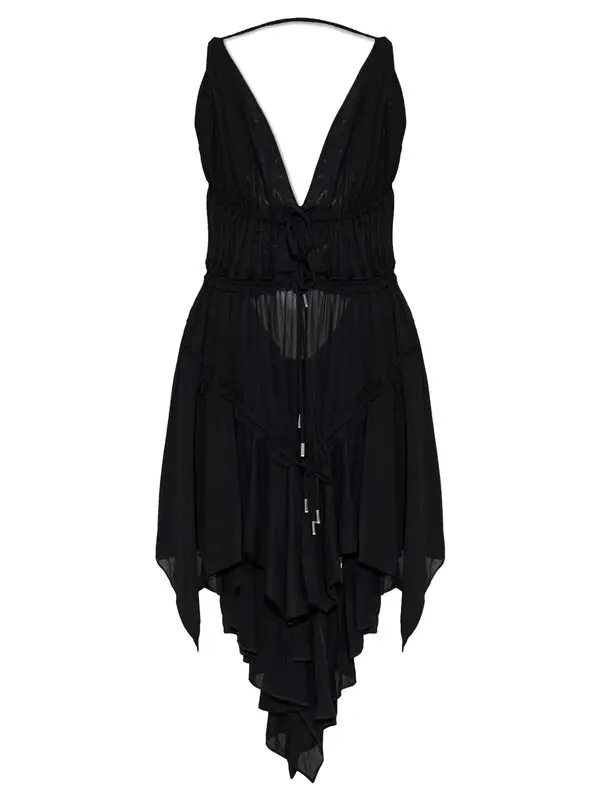 Dsquared2 Open Back Draped Dress - Black