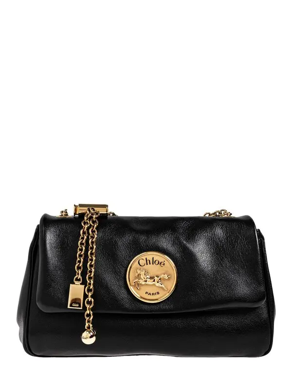 Chloé Shoulder Bag With Gold Chain - Black