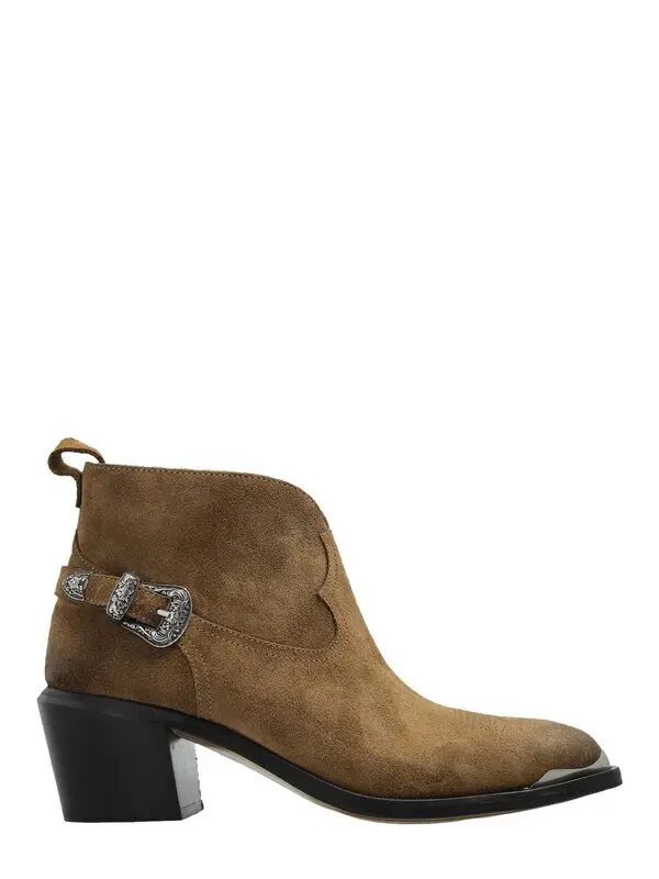 Golden Goose Leather Heeled Ankle Boots - Brown