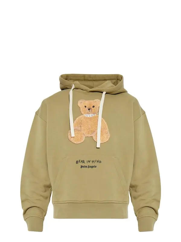 Palm Angels Sweatshirt With Teddy Bear Motif - Green