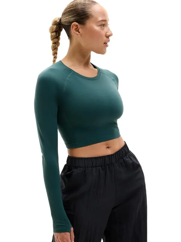 Athleta Momentum Flex Crop Top - Pine