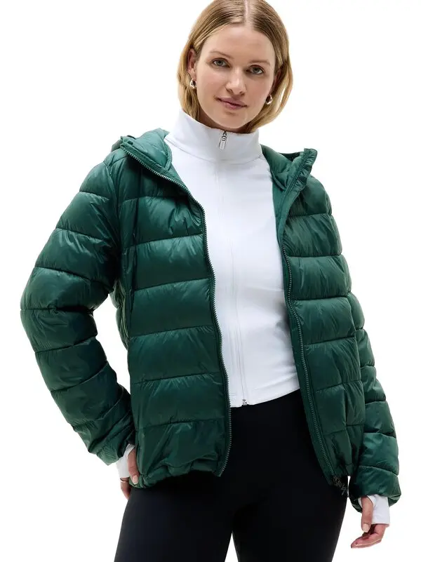 Athleta Aire Puffer Jacket - Pine