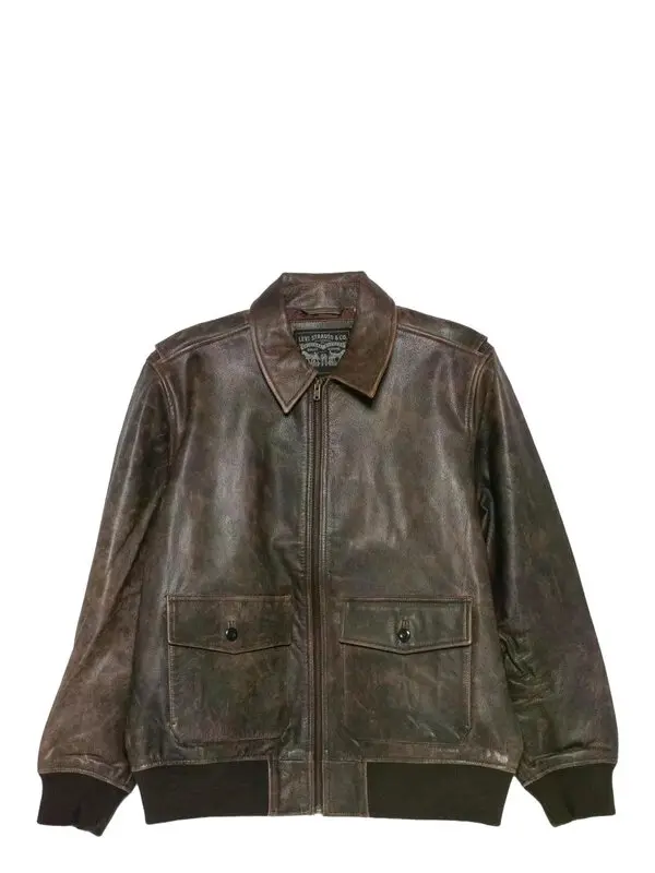 LEVI'S Leather Coat - Brown