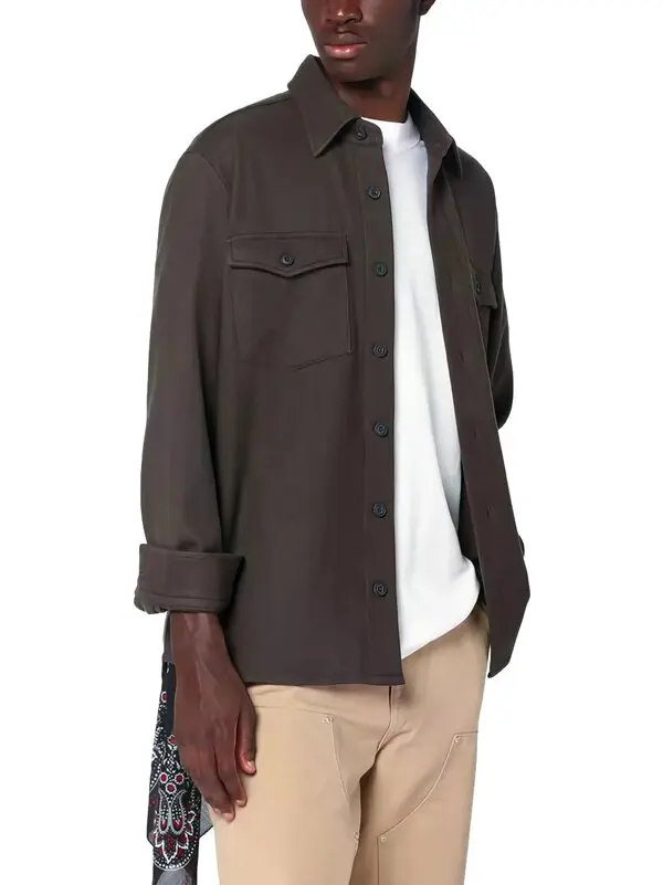 Destin Pocket Long-sleeve Shirt - Brown