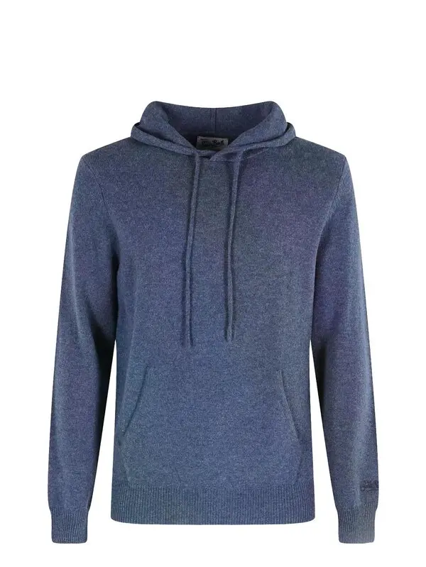 MC2 SAINT BARTH Knitted Hoodie - Blue