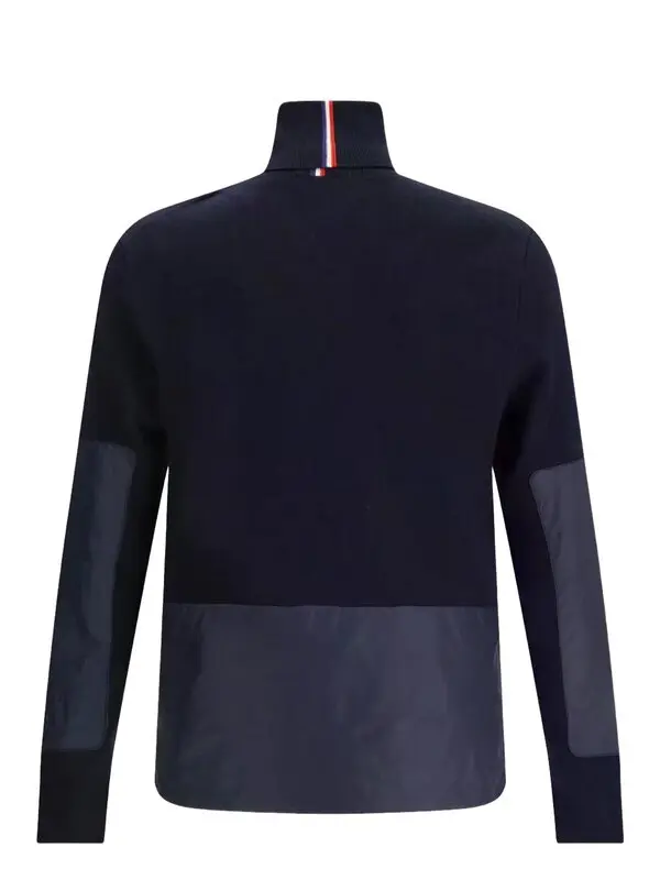 Moncler Paneled Roll Neck Sweater - Blue