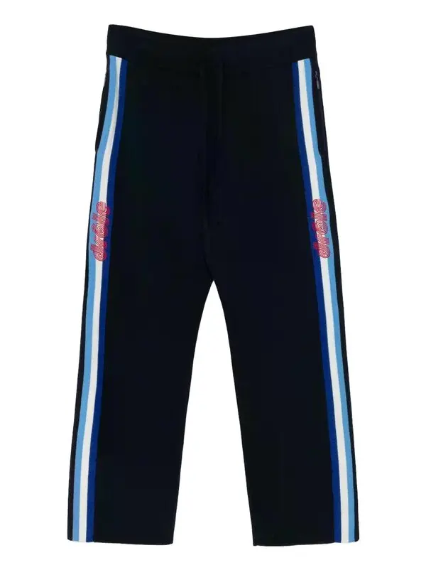 Drole De Monsieur Striped Track Pants - Black