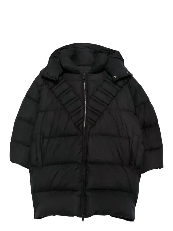 RAXXY Hooded Oversized Coat - Black