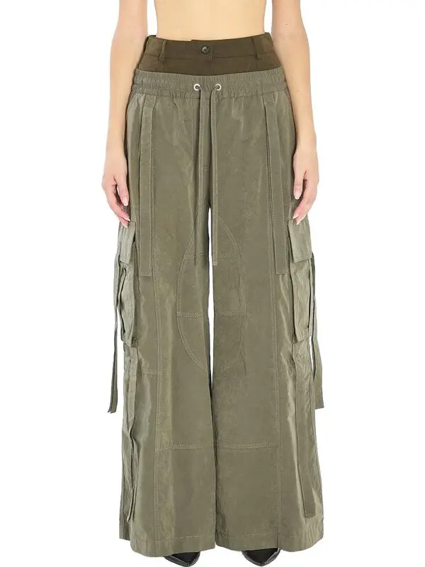 Dolce & Gabbana Waxed Cord Cargo Trousers - Green