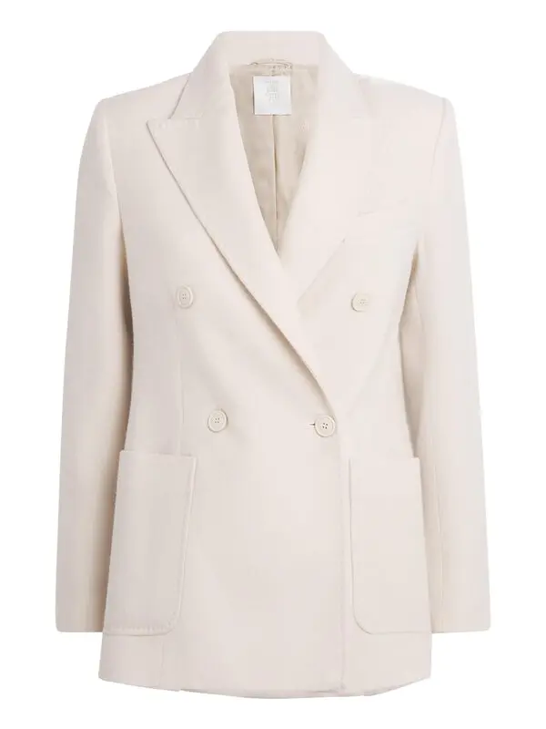 Eleventy Cashmere Double-breasted Blazer - Ivory
