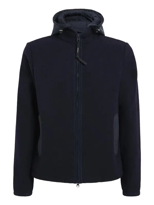 Aspesi Wool Hooded Jacket - Navy