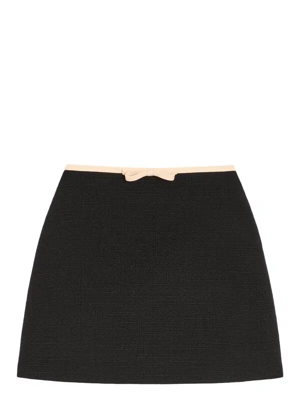 Valentino Garavani Bow-detail Mini Skirt - Beige