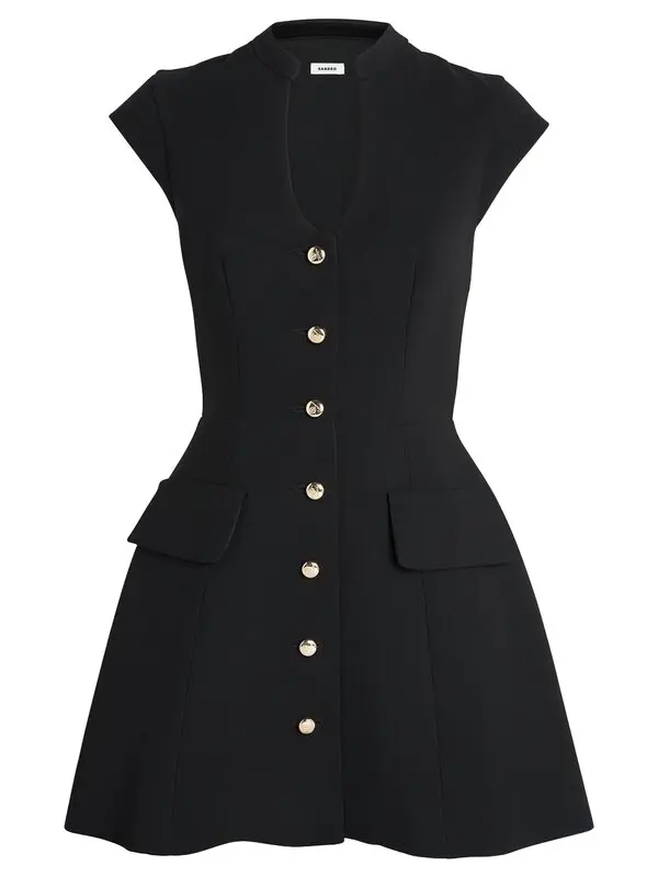 Sandro Structured Mini Dress - Black