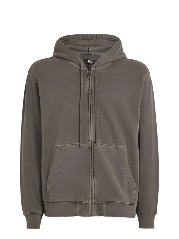 Paige Cotton Zip-up Avon Hoodie - Brown