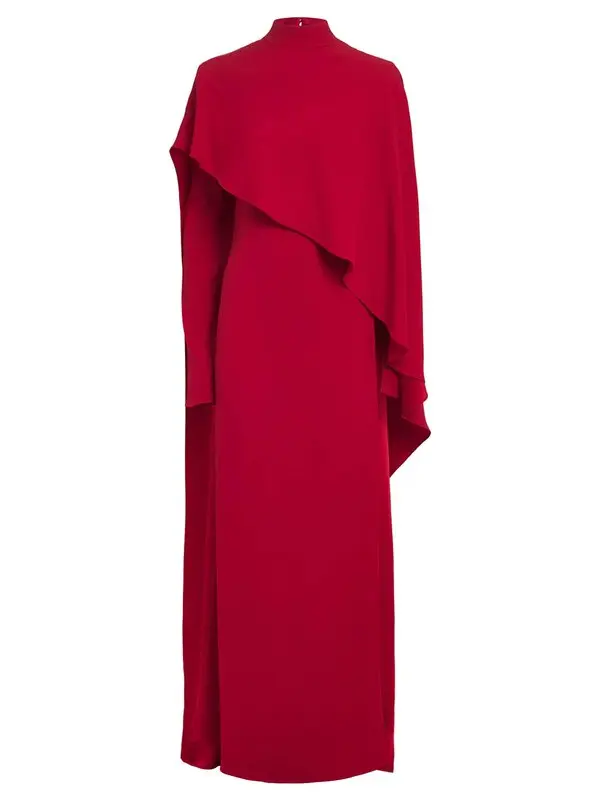 TALLER MARMO Crepe Cady Carrington Maxi Dress - Red