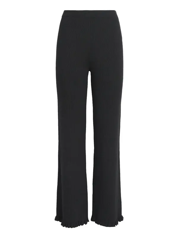 Claudie Pierlot Flared Knit Trousers - Black