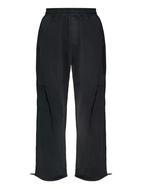 44 LABEL GROUP Elasticated Cotton Track Pants - Black