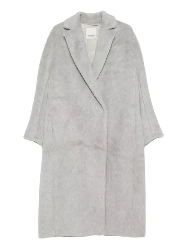 Max Mara Notched-collar Coat - Grey