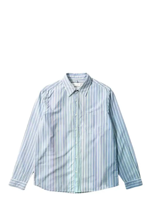 DEAN EDMONDS Striped Pocket Shirt - Blue