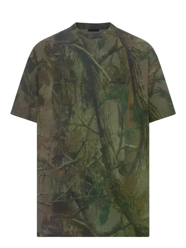 Balenciaga Camouflage Cotton T-shirt - Green
