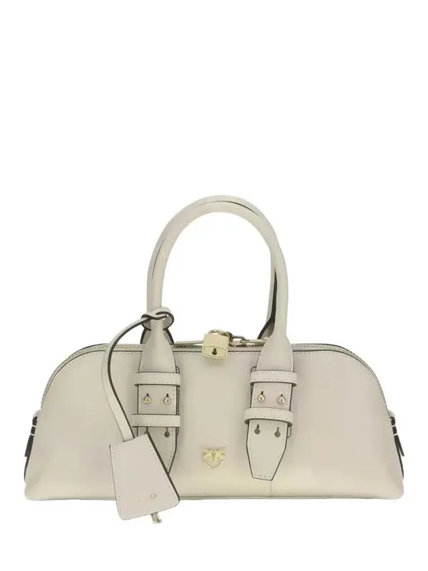 Pinko Padlock Logo-charm Shoulder Bag - White