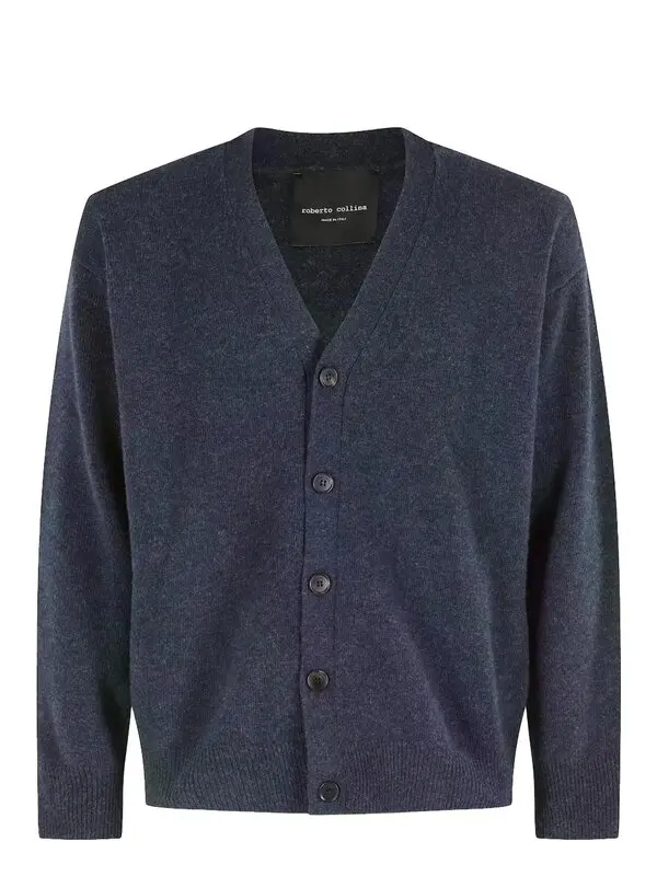 ROBERTO COLLINA V-neck Cardigan - Blue