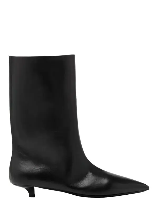 Marsèll Spino Pointed-toe Leather Boots - Black