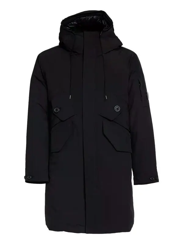 C.P. COMPANY Hooded Coat - Black