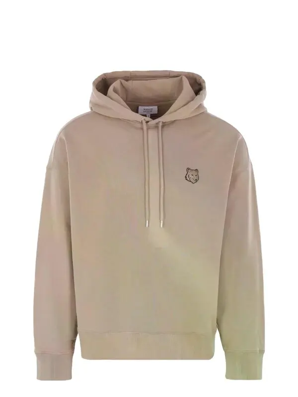 Maison Kitsuné Fox-motif Long-sleeve Hoodie - Neutrals