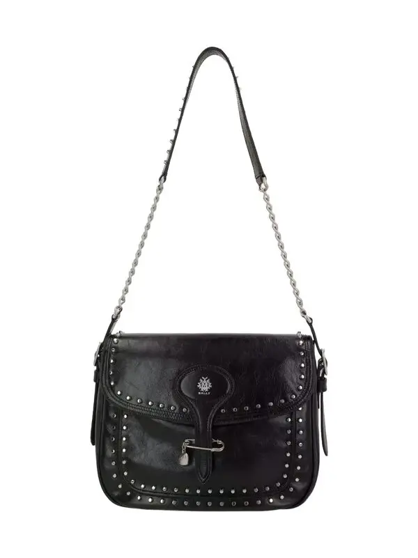 Bally Beckett Studded Shoulder Bag - Black