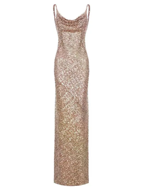 ROSERRY Sequin Margot Maxi Dress - Gold
